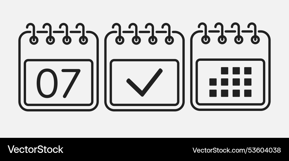 Icon page calendar - 7 day agenda done Royalty Free Vector