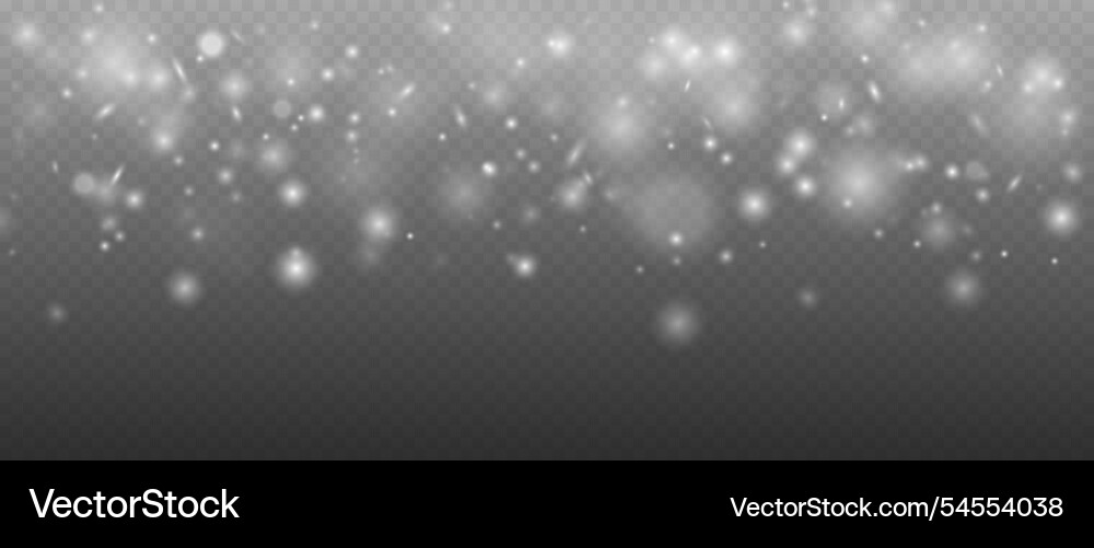 Realistic falling snow Royalty Free Vector Image