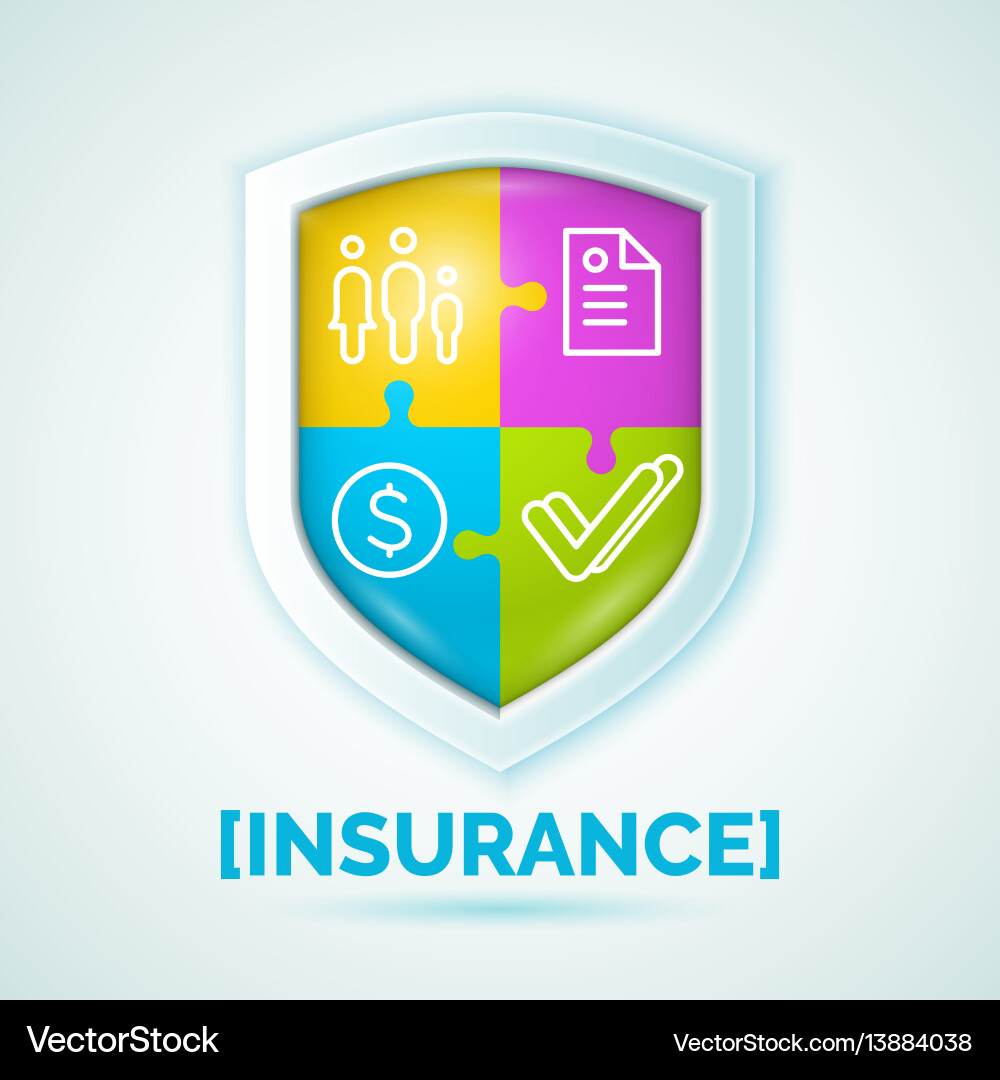 Realistic shield a symbol of protection Royalty Free Vector