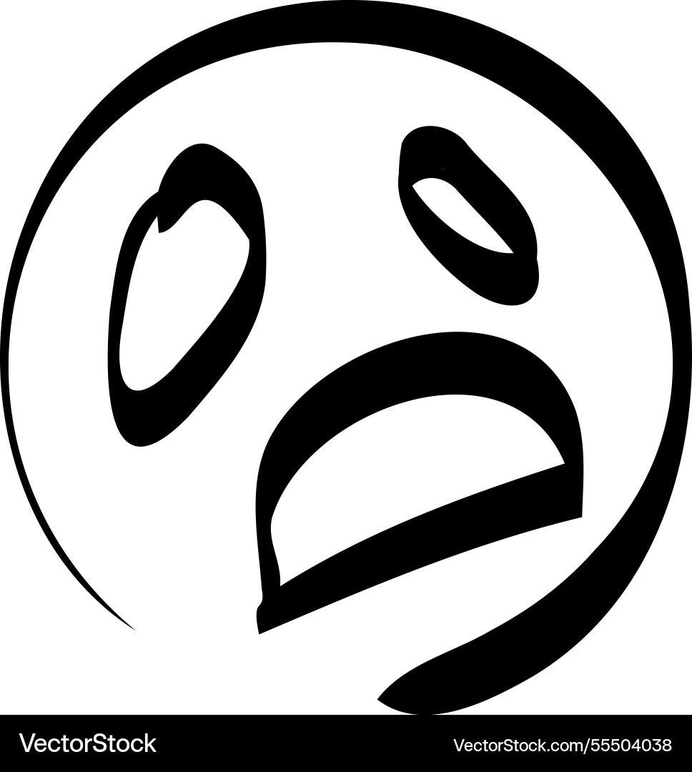 Sad Graffiti Face Royalty Free Vector Image - VectorStock