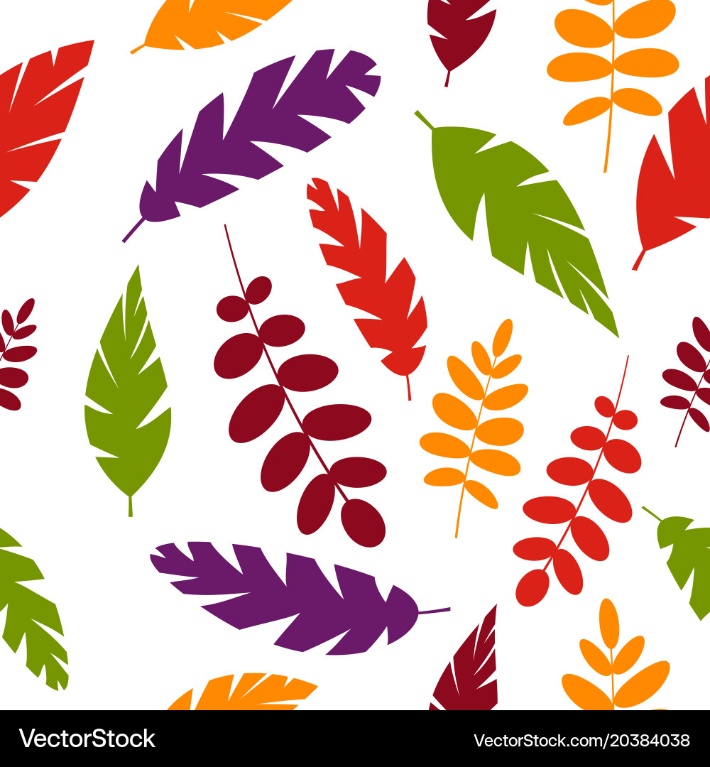 Simple leaves pattern Royalty Free Vector Image