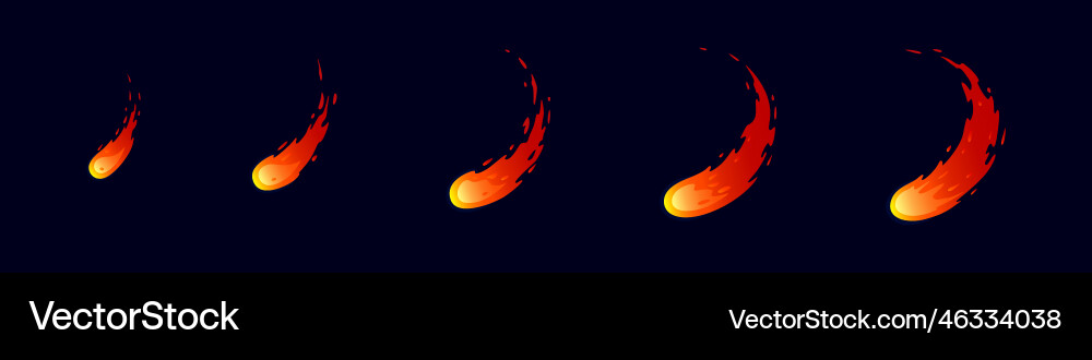 Sprite sheet fire sword attack red strike Vector Image