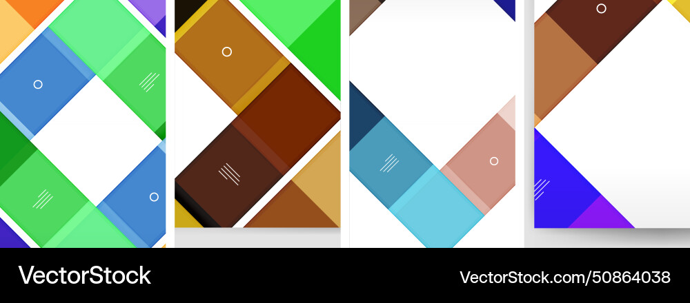 Square abstract poster set Royalty Free Vector Image