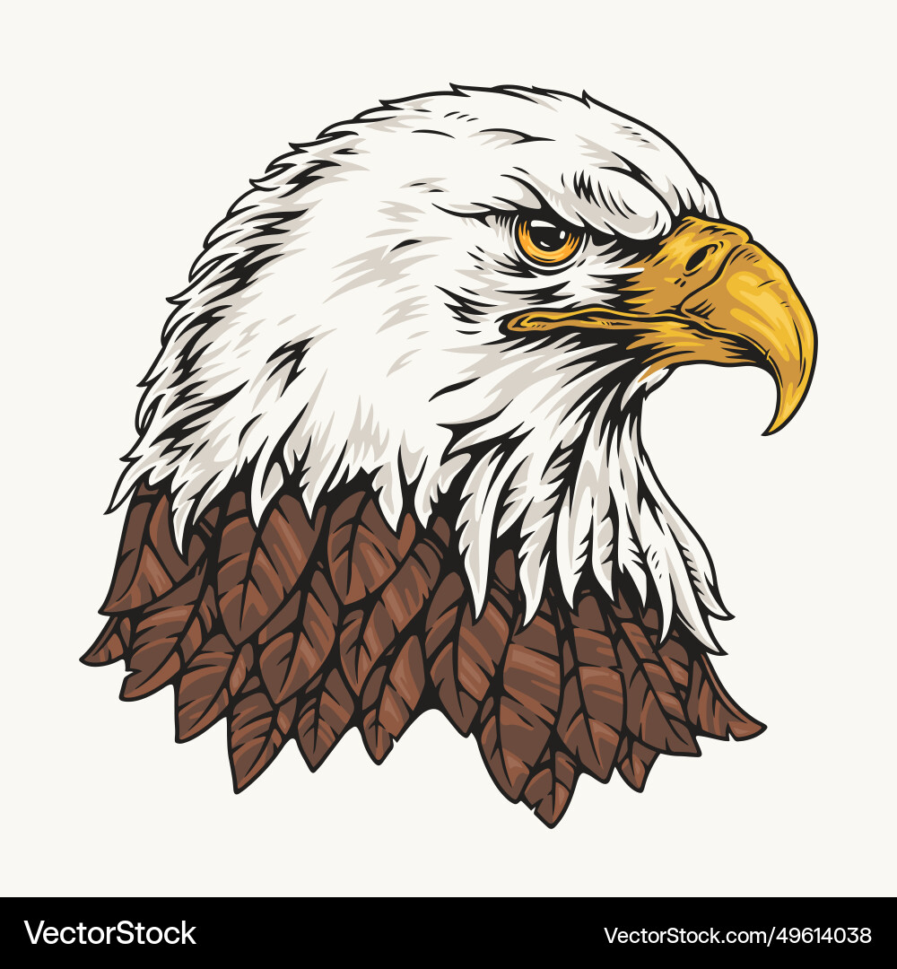 Vintage Bald Eagle Emblem Royalty Free Vector Image