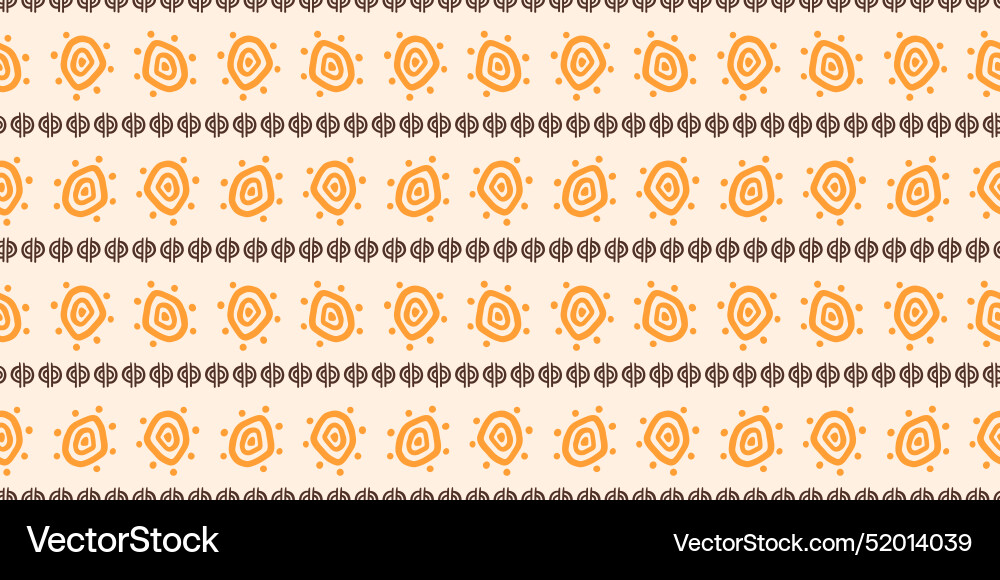 African sun seamless pattern tribal background Vector Image