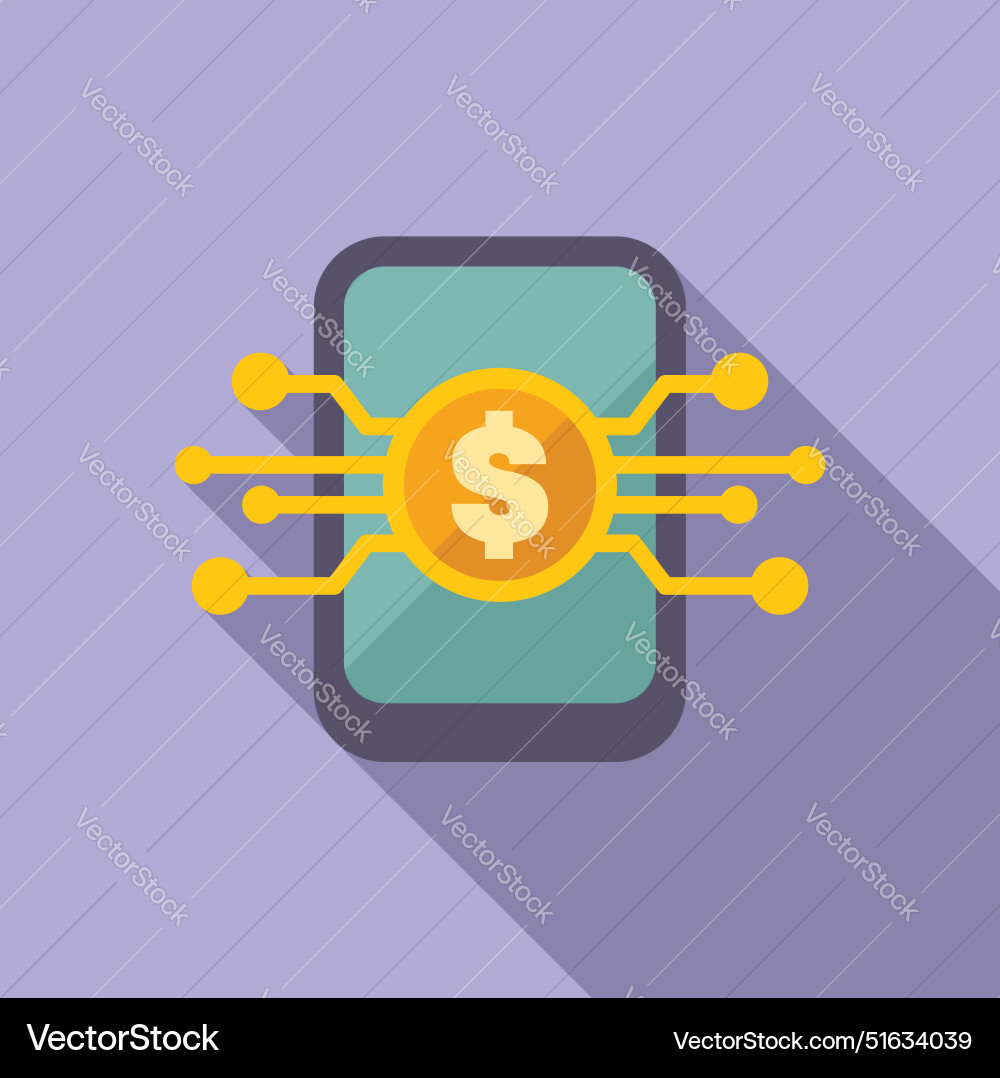 Mobile banking technology connecting finances Vector Image