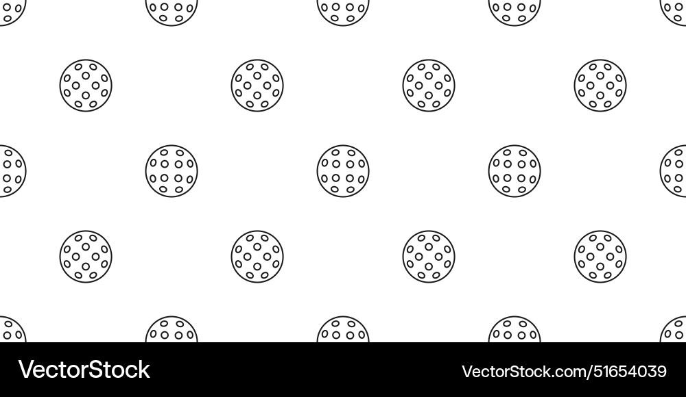 Pickleball ball sport seamless pattern Royalty Free Vector
