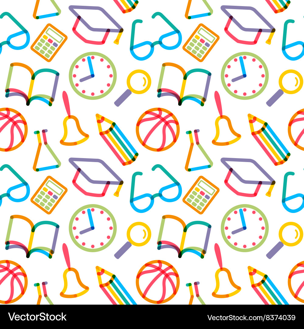 Seamless school background Royalty Free Vector Image