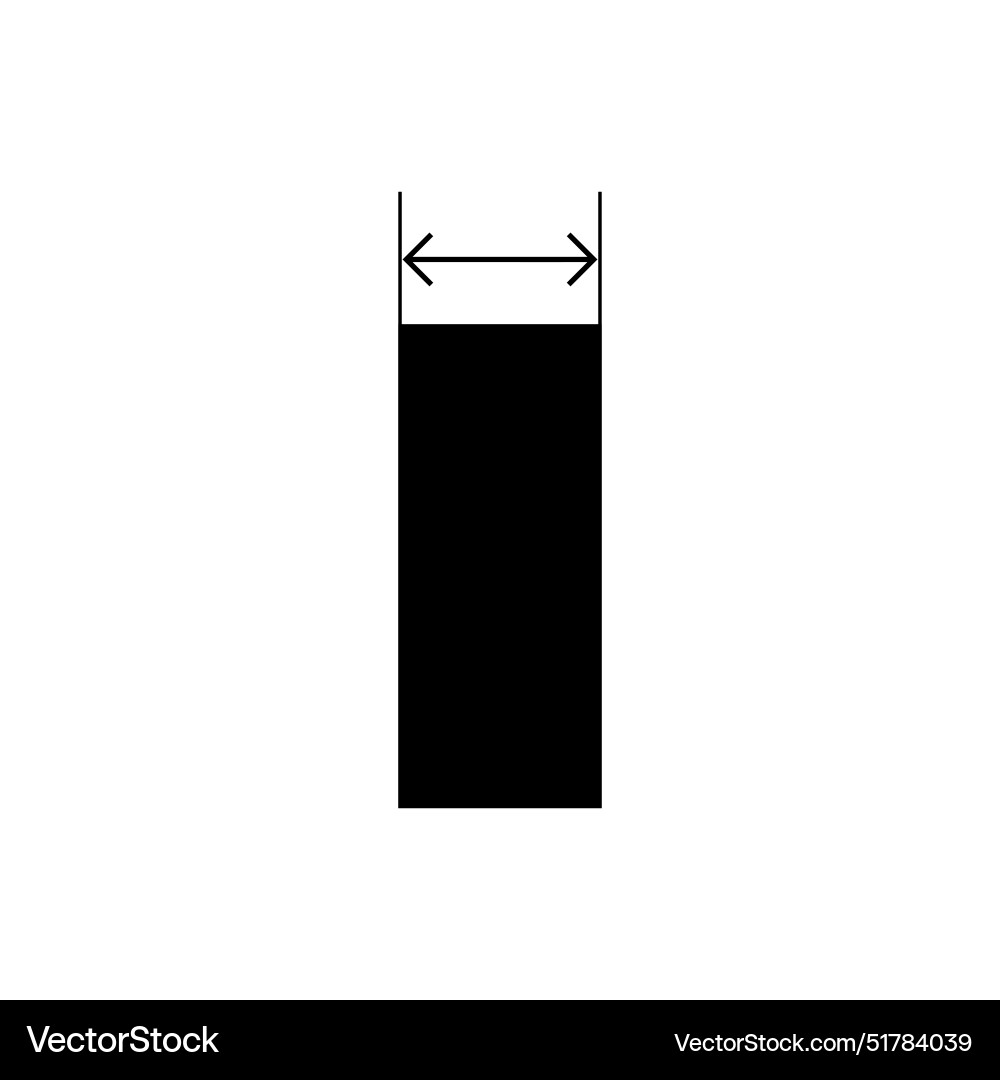 Thickness icon measuring Royalty Free Vector Image