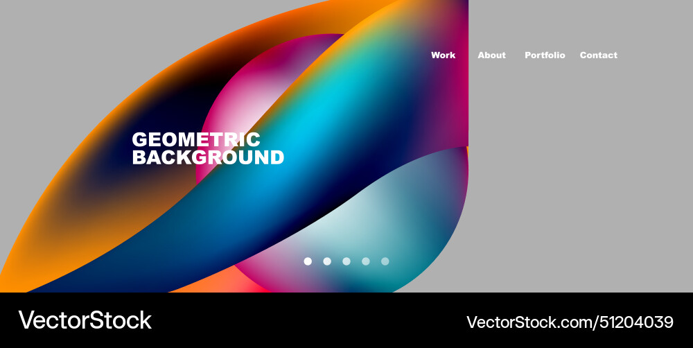 Vibrant geometric graphics with magenta circle Vector Image