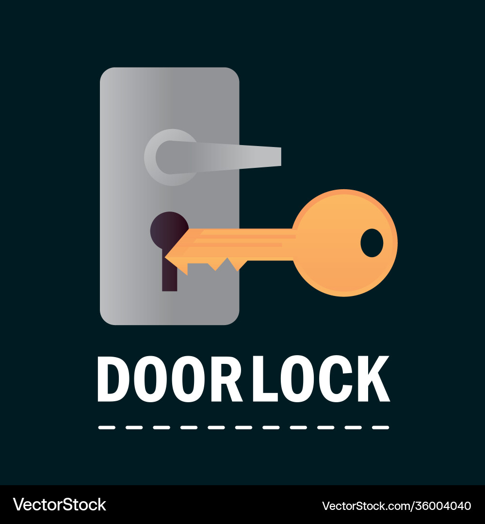 vector security door lock