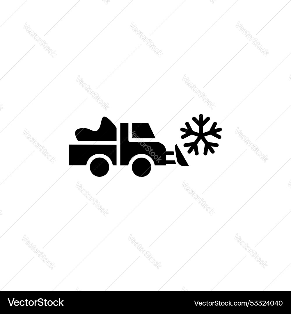 Snowplow icon isolated on white background Vector Image