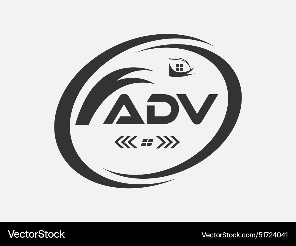 Adv letter logo design simple and modern Vector Image