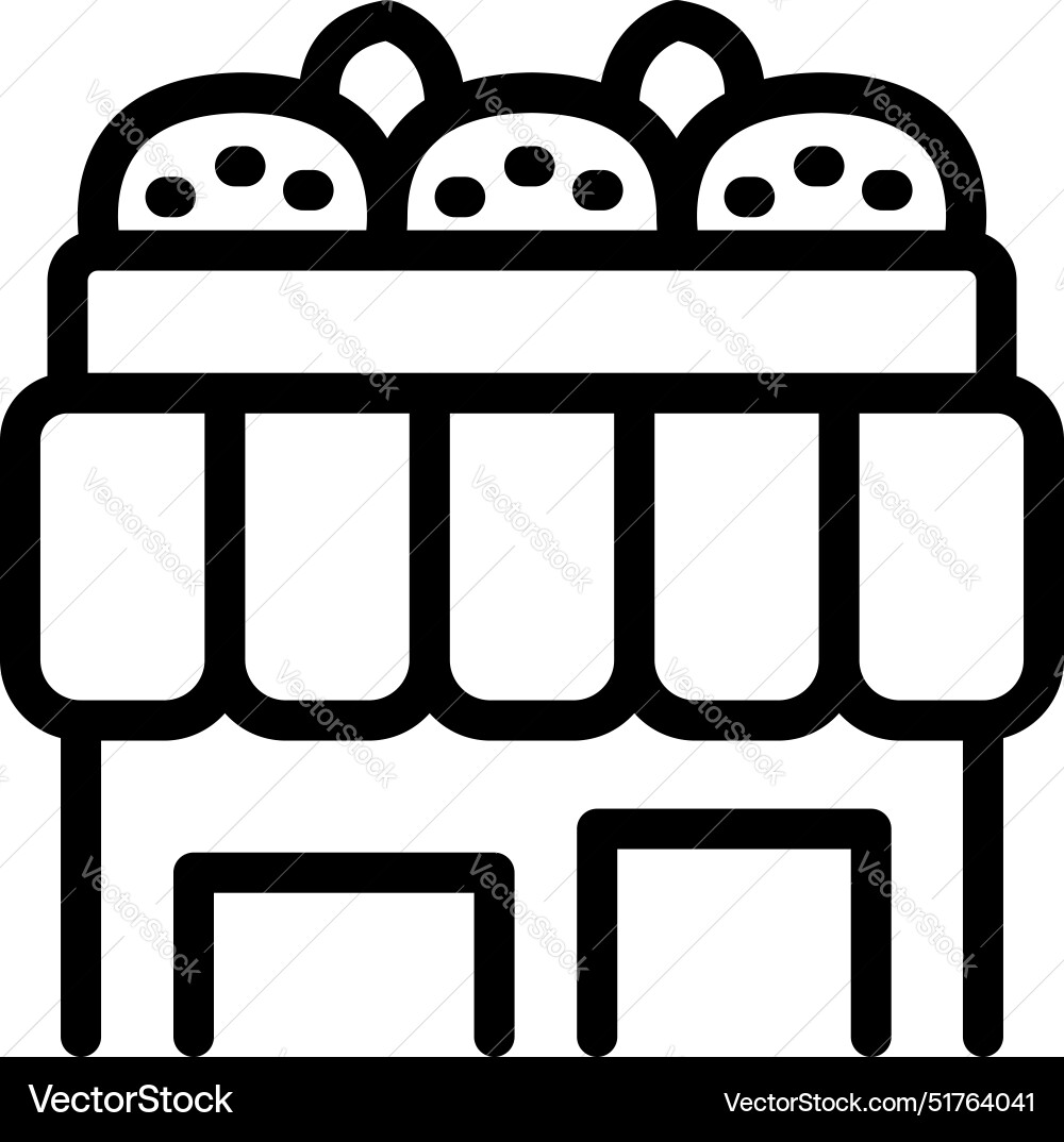 Bakery shop building facade selling fresh bread Vector Image