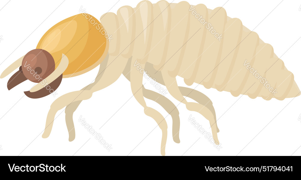 Big termite walking side view cartoon Royalty Free Vector