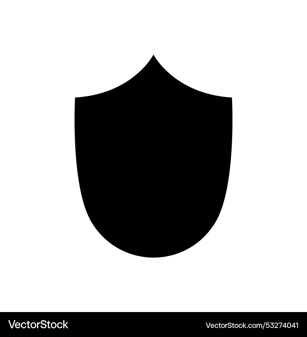 Black silhouette shield frame logo Royalty Free Vector Image