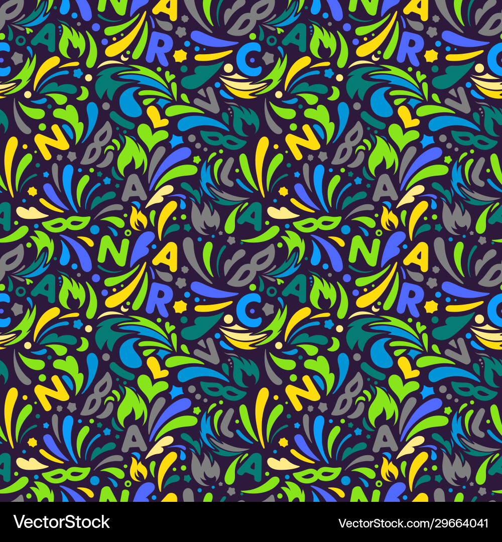Colorful abstract seamless pattern brazilian Vector Image