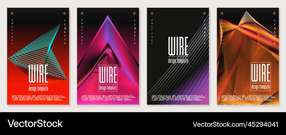 Colorful metal lines design templates Royalty Free Vector
