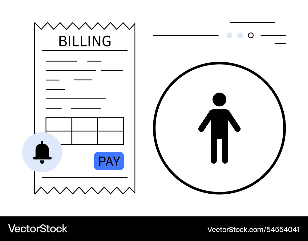 Digital billing and payment notification concept Vector Image