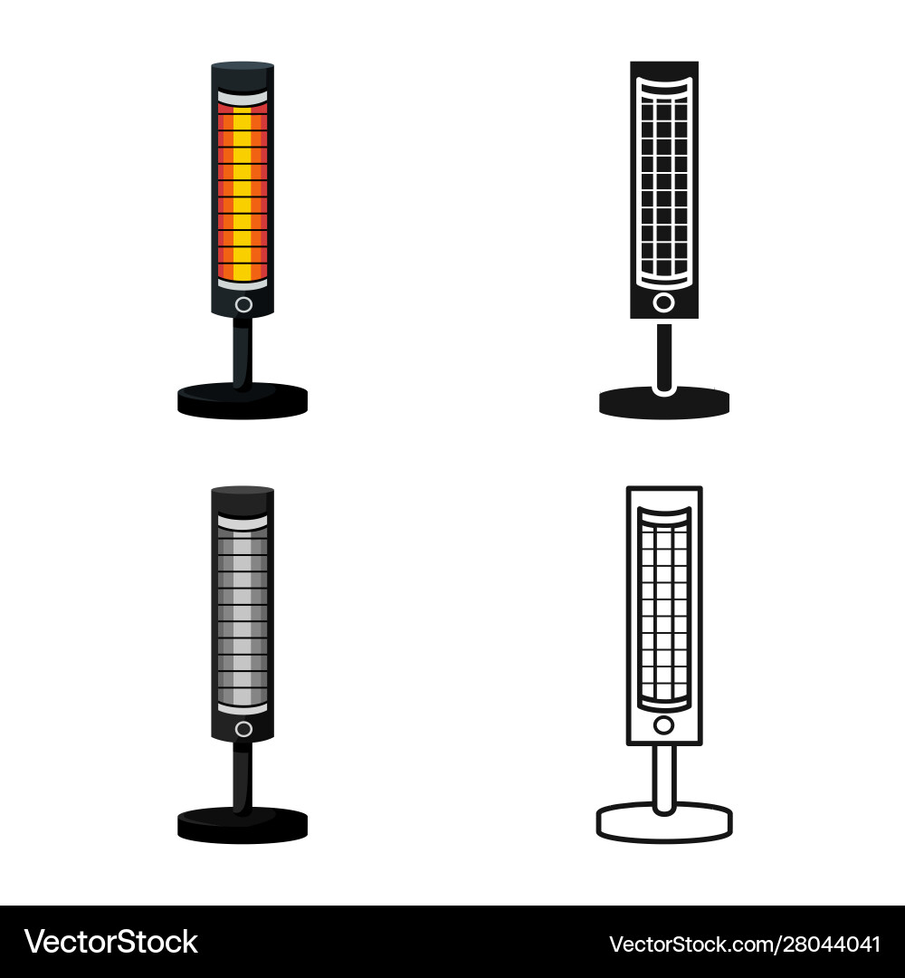 Heater and infrared logo Royalty Free Vector Image