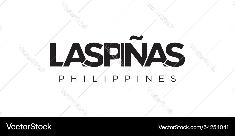 Las pinas in the philippines emblem design Vector Image