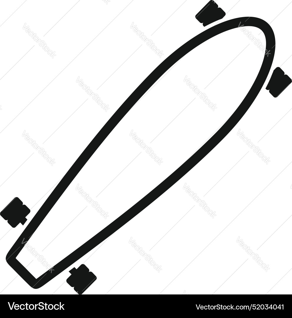 Longboard skateboard icon representing extreme Vector Image