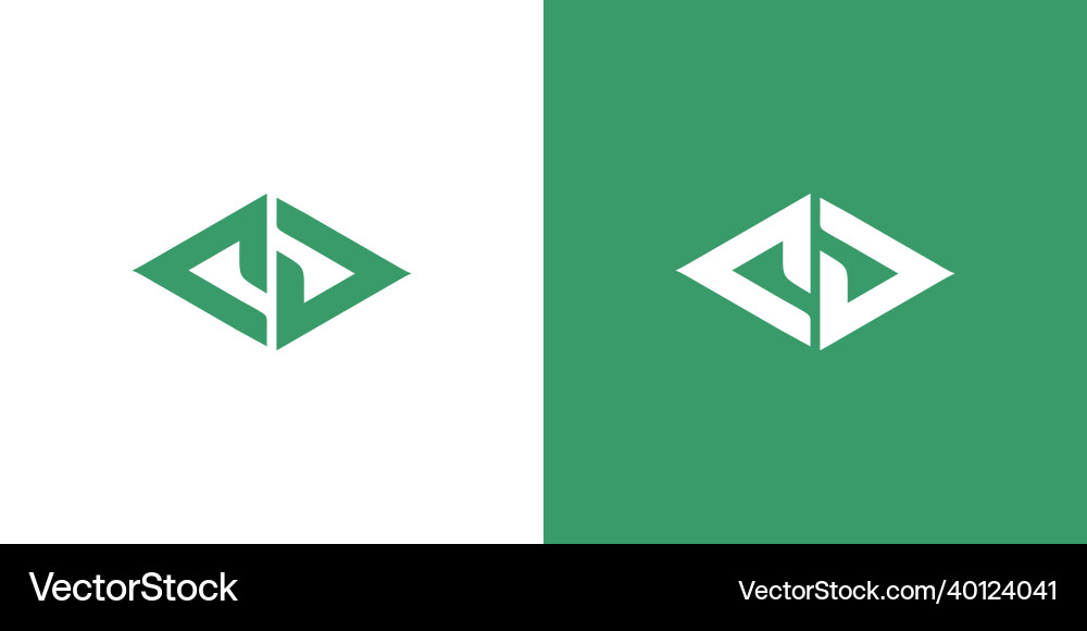 Modern CD Logo Concept Royalty Free Vector Image