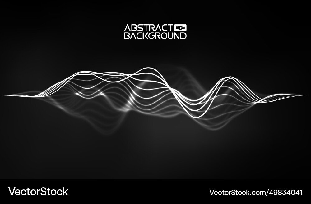 Sound wave audio abstract background network Vector Image