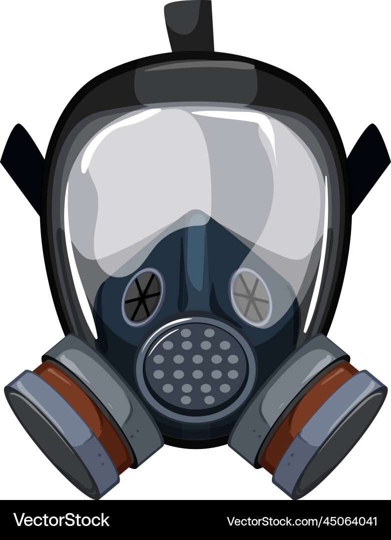 Work respirator mask cartoon Royalty Free Vector Image