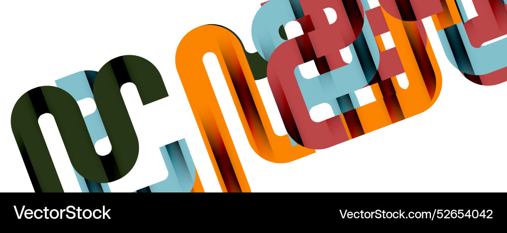 Lines abstract letter style design background Vector Image