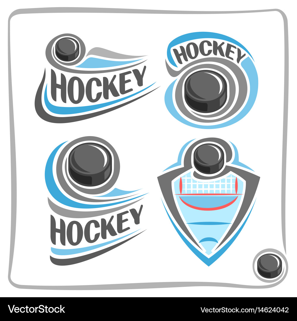 Logo hockey puck Royalty Free Vector Image - VectorStock