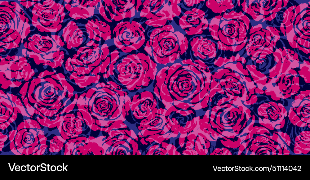 Seamless pattern with pink roses watercolor Vector Image