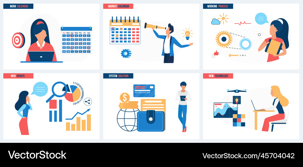 System solutions and information update new Vector Image