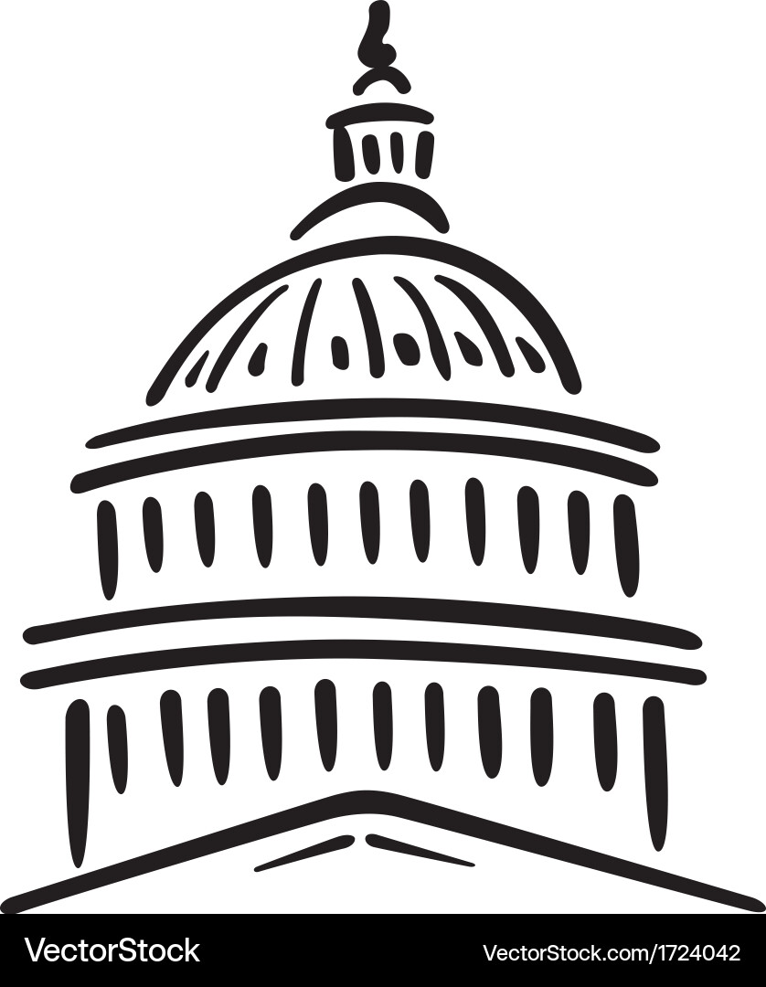 United States Capitol Building Royalty Free Vector Image
