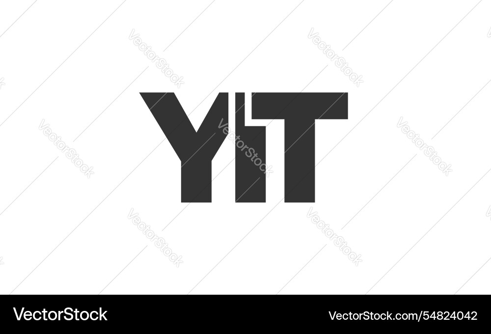 Yit logo design template with strong and modern Vector Image