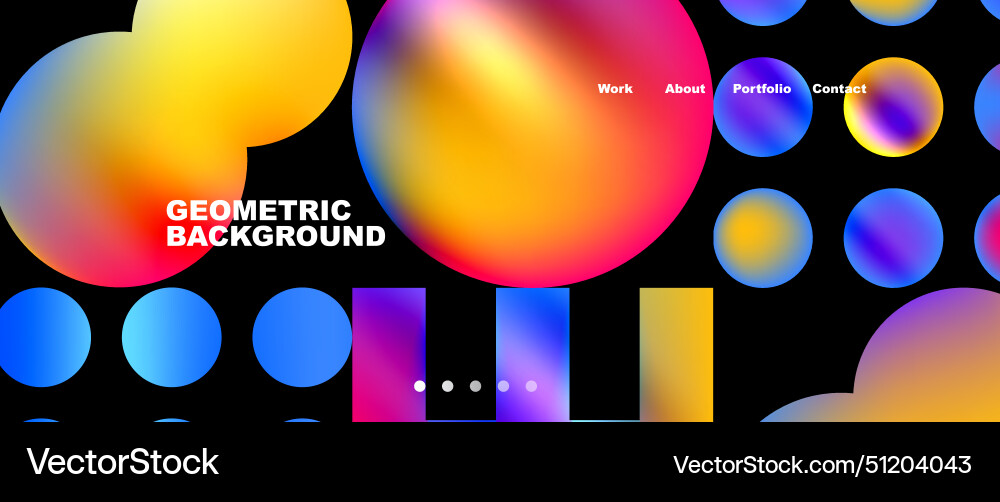 Colorful geometric shapes like circles Royalty Free Vector