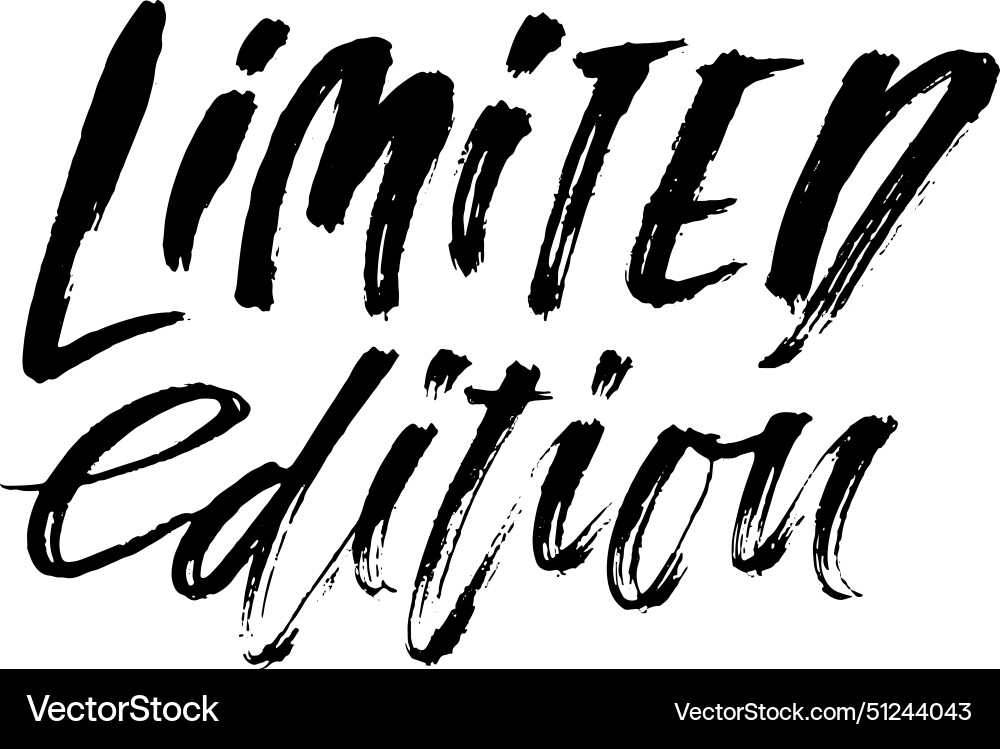 Limited edition modern lettering design Royalty Free Vector