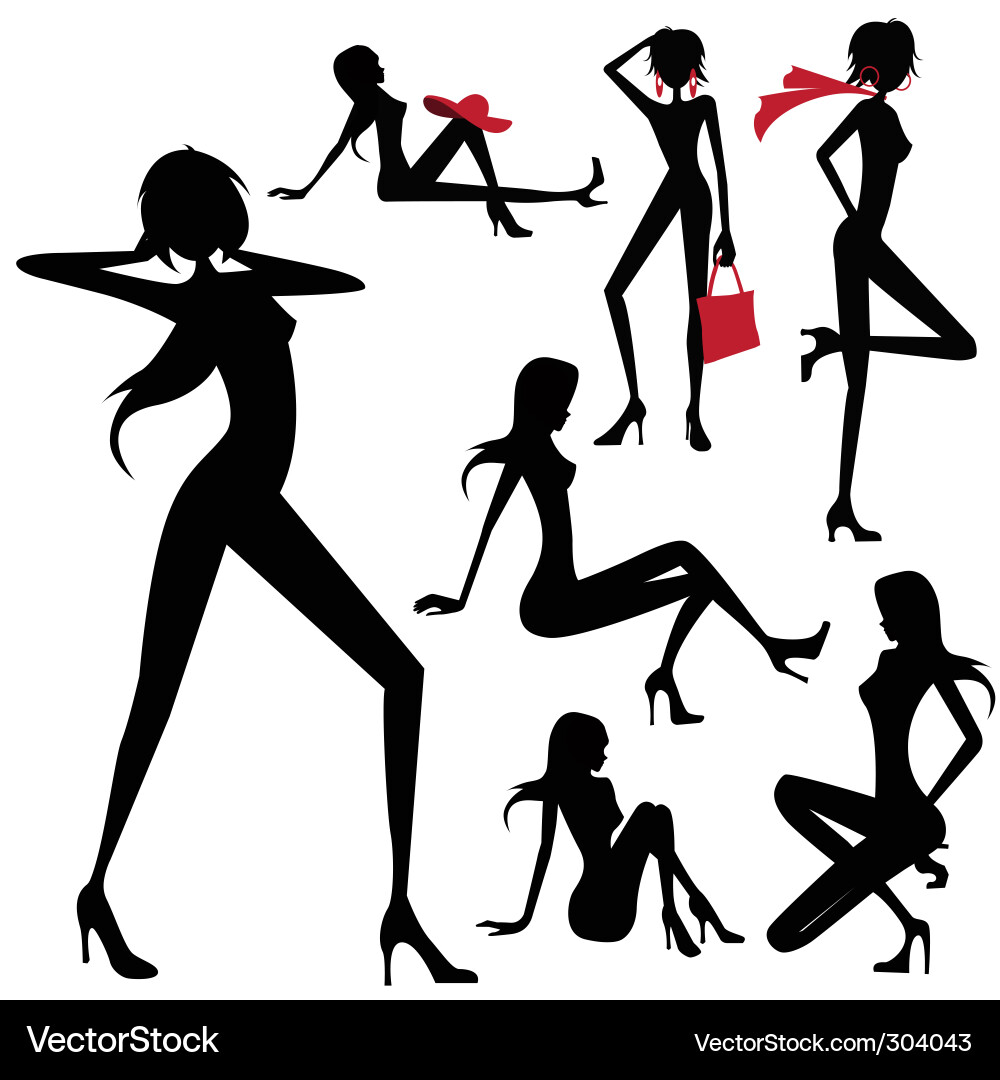Model woman Royalty Free Vector Image - VectorStock