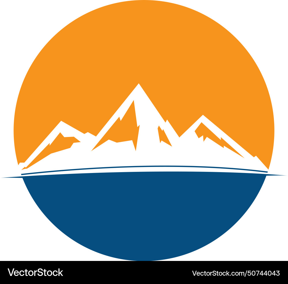 Mountains logo template Royalty Free Vector Image