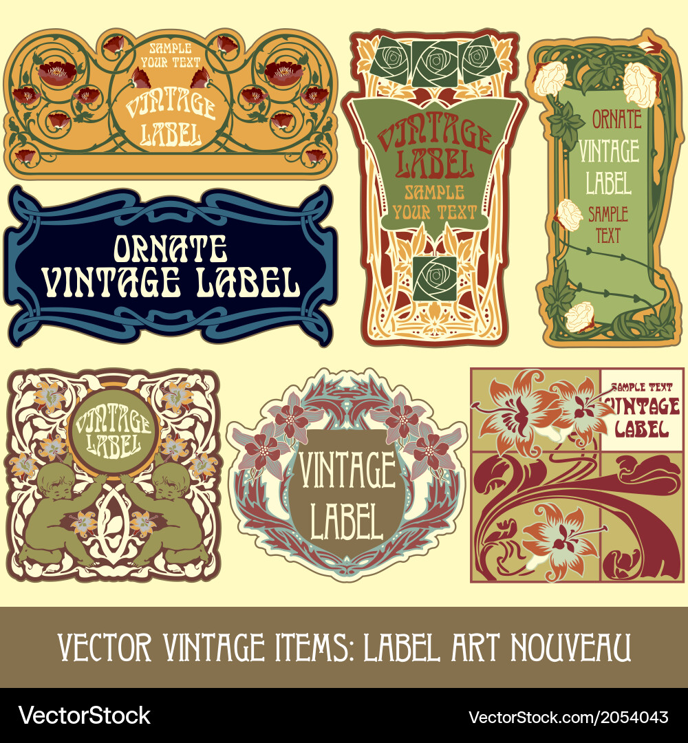 Vintage items Royalty Free Vector Image - VectorStock