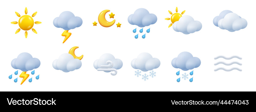 Realistic Weather Icons Vector Images (over 4,100)