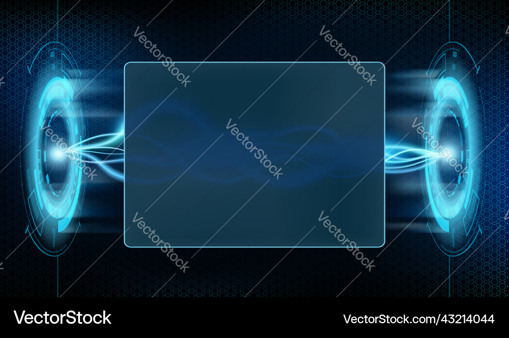 Futuristic screen frame modern digital background Vector Image