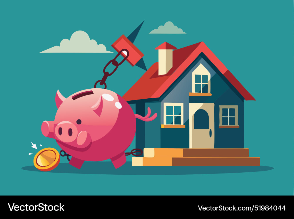 High mortgage interest concept Royalty Free Vector Image