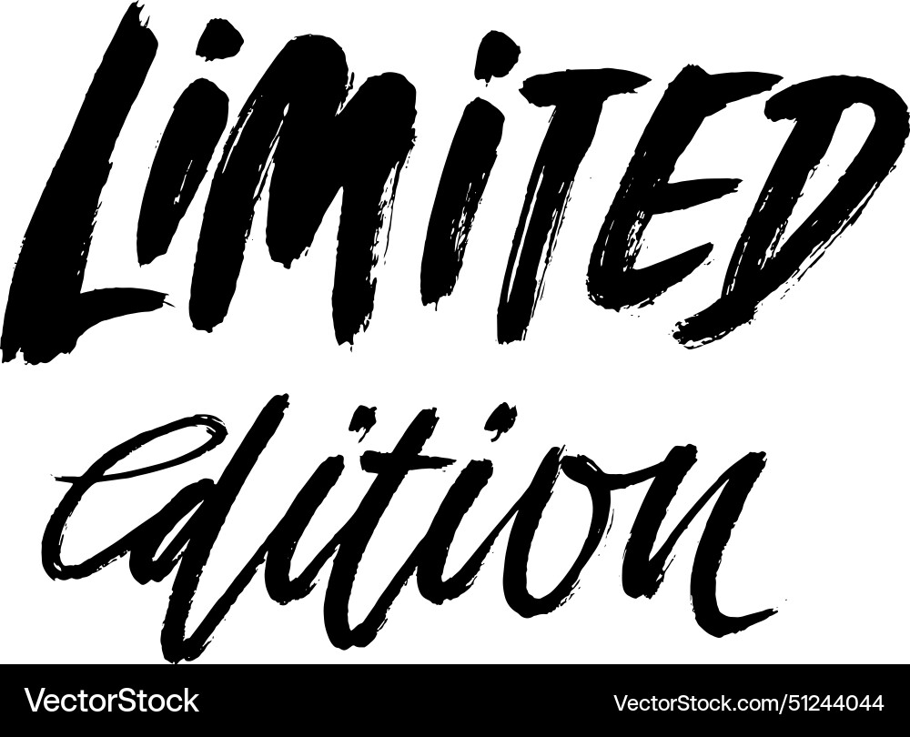 Limited edition modern lettering design Royalty Free Vector