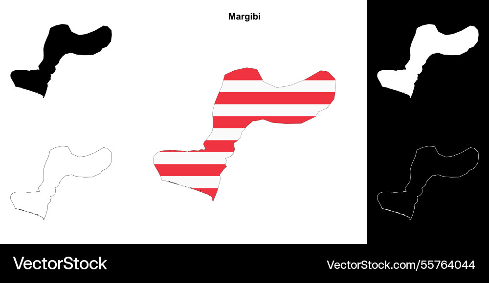 Margibi outline map Royalty Free Vector Image - VectorStock