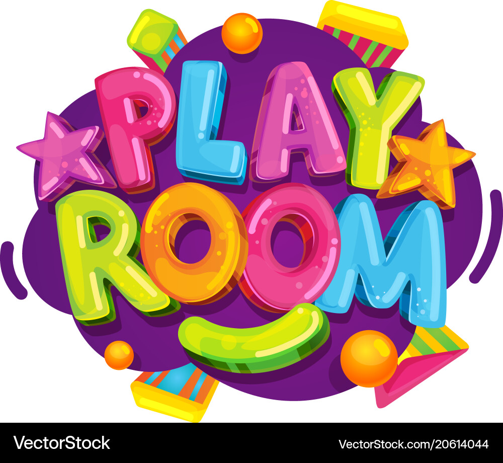Playroom kids logo Royalty Free Vector Image - VectorStock