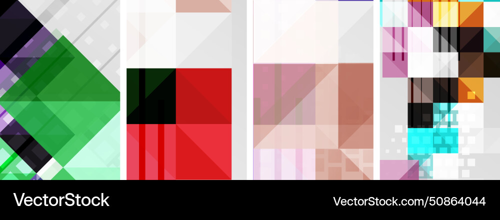 Square abstract poster set Royalty Free Vector Image