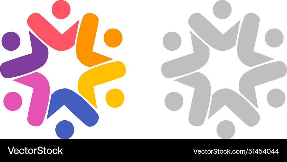 Teamwork Collaboration Sign Royalty Free Vector Image