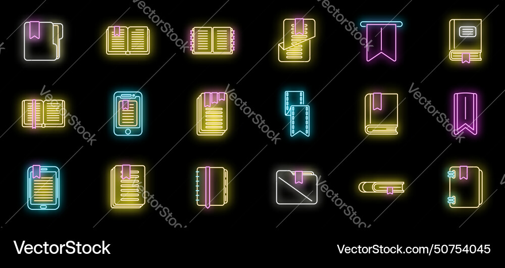 Bookmark icon outline dictionary book Royalty Free Vector