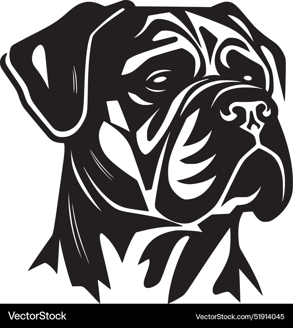 Boxer - minimalist and simple silhouette Vector Image